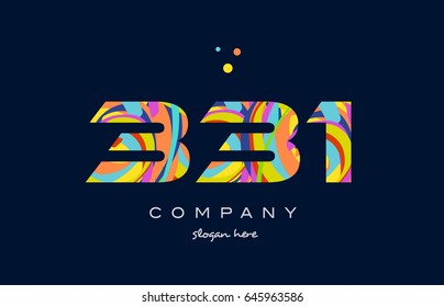 221 Number Digit Numeral Logo Colored Stock Vector (Royalty Free) 645959851