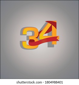34 Year Journey Vector Design Stock Vector (Royalty Free) 1804988401 ...