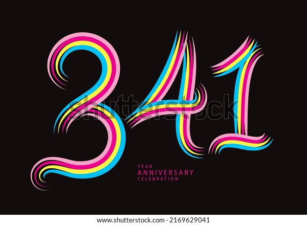 341 Number Design Vector Graphic T: เวกเตอร์สต็อก (ปลอดค่าลิขสิทธิ์) 2169629041 | Shutterstock