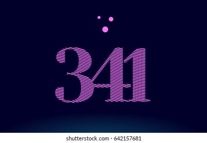 524 Number Digit Logo Pink Line Stock Vector (Royalty Free) 642151978