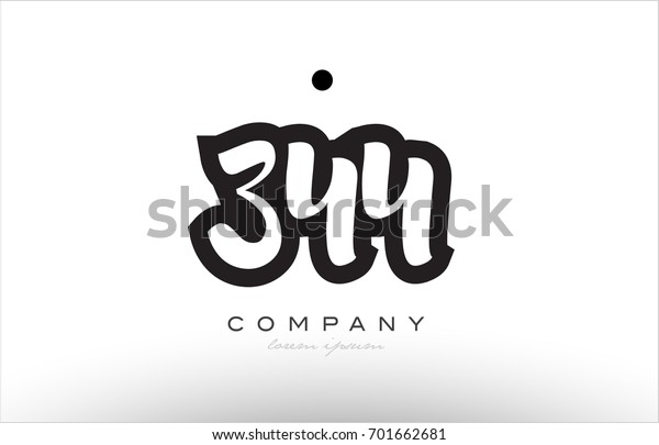 344 Number Black White Bold Logo: vector de stock (libre de regalías ...