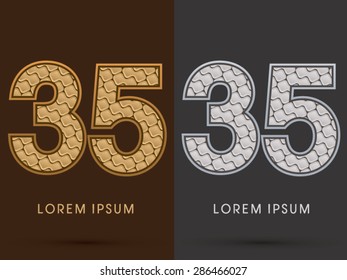 35 Number Abstract Font Text Typography Stock Vector (Royalty Free ...