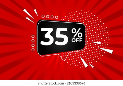 35 Off Red Banner Thirty Five Stock Vector (Royalty Free) 2103338696 ...