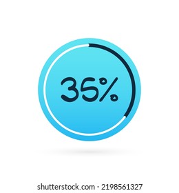 35 Percent Chart Vector Percentage Infographic Stock Vector (Royalty ...