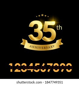 35 Years Design Template Anniversary Vector Stock Vector (Royalty Free ...