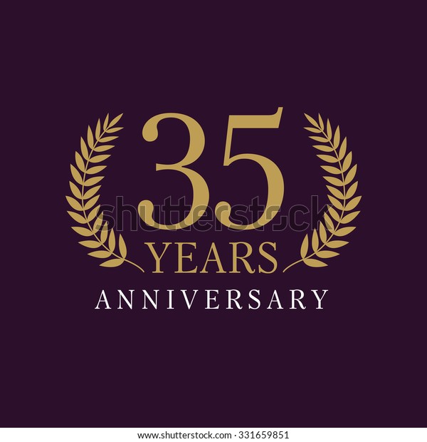 35 Years Old Luxurious Numbers Congratulations Stock Vector (Royalty ...