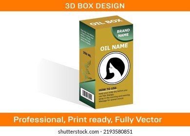 350 Ml Oil Box Packaging Design Stock Vector (Royalty Free) 2193580851 ...