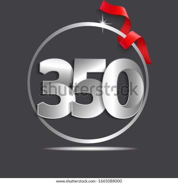 350 Year Anniversary Logo Vector Template Stock Vector (Royalty Free ...