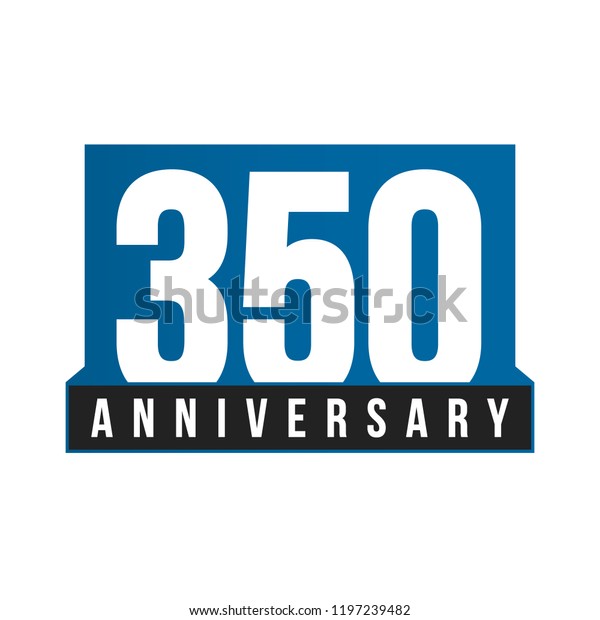 350th Anniversary Vector Icon Birthday Logo Stock Vector (Royalty Free ...