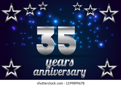 35th Anniversary Numbers Background Anniversary: vector de stock (libre ...