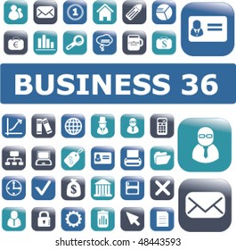 36 Business Buttons Vector Stock Vector (Royalty Free) 48443593 ...
