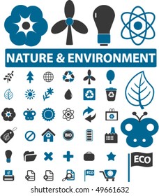 36 Nature Environment Signs Vector Stock Vector (Royalty Free) 49661632 ...