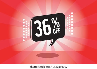36 Off Red Banner Thirty Six Stock Vector (Royalty Free) 2133198017 ...