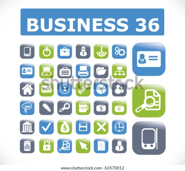36 Professional Business Buttons Vector Stock Vector (Royalty Free ...