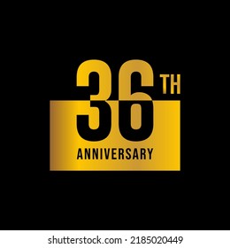 36 Year Anniversary Design Template Vector Stock Vector (Royalty Free ...
