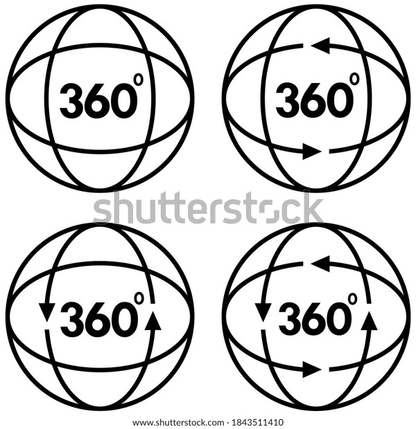 360 Degree Arrow Vector Icons Set Stock Vector (Royalty Free ...