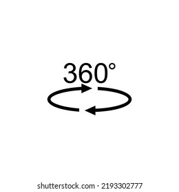 360 Degree Icon 360 Degree Vector Stock Vector (Royalty Free ...