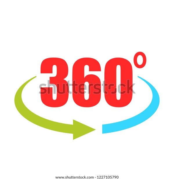 360 Degree Vector Logo Illustration Isolated Stock Vector (Royalty Free ...