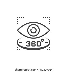 360 Degree View Sign Eye Vector Stock Vector (Royalty Free) 462777061 ...