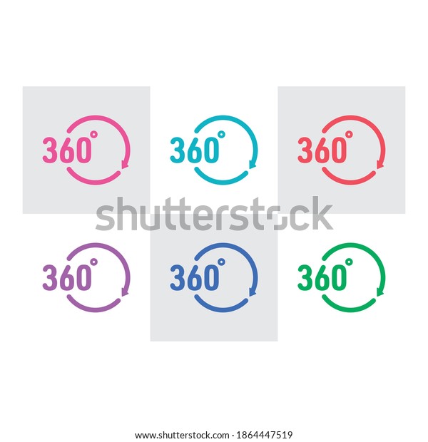 360 Degrees Colorful 360 Degree Concept Stock Vector (Royalty Free ...