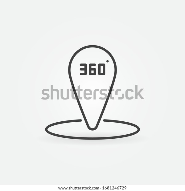 360 Degrees Map Pin Vector Concept: เวกเตอร์สต็อก (ปลอดค่าลิขสิทธิ์ ...