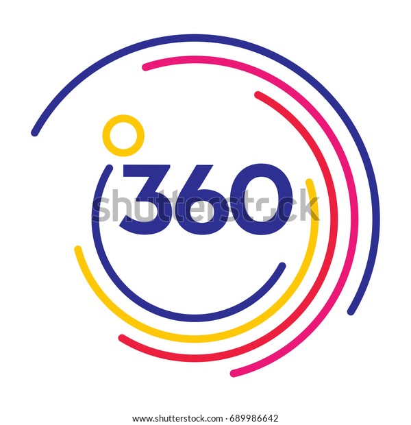 360 Degrees Modern Company Logo Colorful Stock Vector (Royalty Free ...