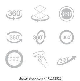 360 Degrees View Sign Icon On Stock Vector (Royalty Free) 491172526 ...