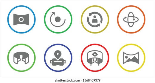 360 Icon Set 8 Filled 360 Stock Vector (Royalty Free) 1368409379 ...