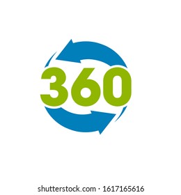 360 Logo Design Vector Template Stock Vector (Royalty Free) 1635918118