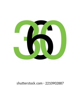 360 Logo Design Two Color Stock Vector (Royalty Free) 2210902887 ...