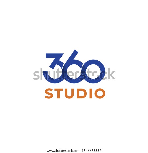360 Logos Geometric Simple Style Stock Vector (Royalty Free) 1546678832 ...