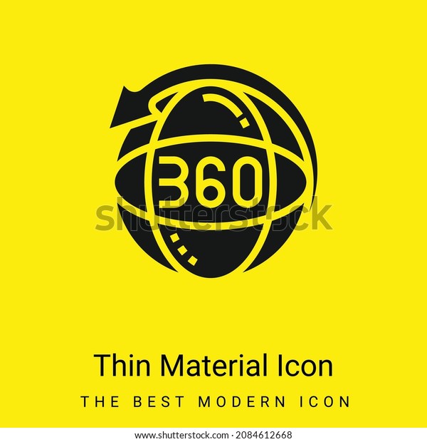 360 Minimal Bright Yellow Material Icon Stock Vector (Royalty Free ...
