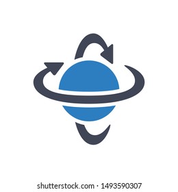 360 Rotation Icon Blue Gray Color Stock Vector (Royalty Free ...