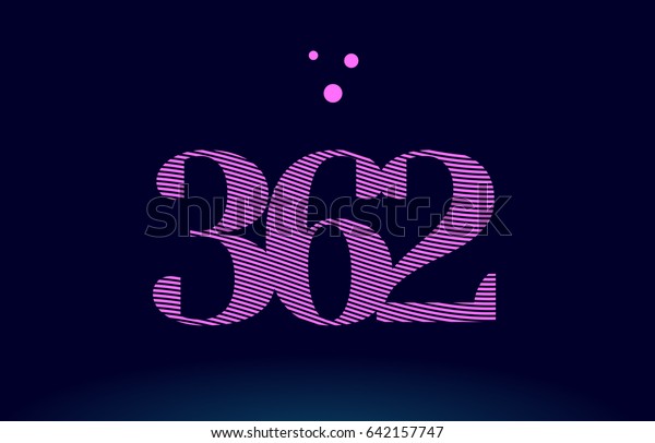 362 Number Digit Logo Pink Line Stock Vector (Royalty Free) 642157747 ...