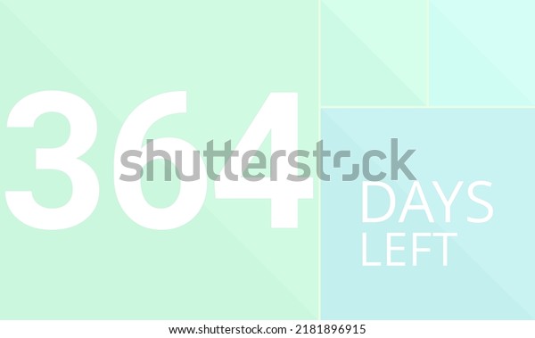364 Numbers Counting Day Left Stock Vector (Royalty Free) 2181896915 ...