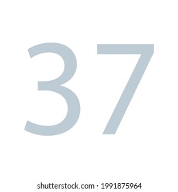 37 Number Simple Clip Art Vector Stock Vector (Royalty Free) 1991875964 ...