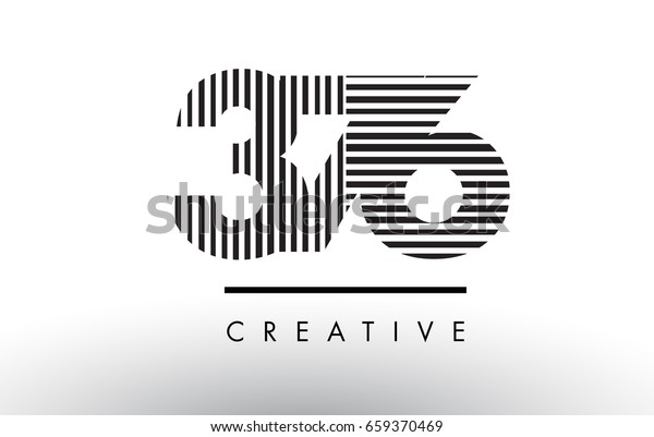 376 Black White Number Logo Design Stock Vector (Royalty Free ...