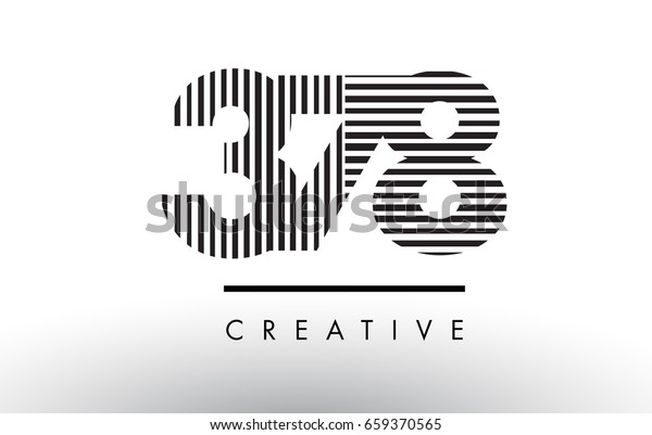 378 Black White Number Logo Design Stock Vector (Royalty Free ...