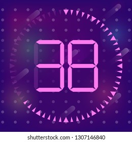38 Minutes Stopwatch Vector Icon Digital Stock Vector (Royalty Free ...