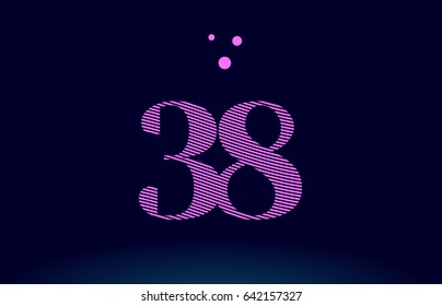 38 Number Digit Logo Pink Line Stock Vector (Royalty Free) 642157327 ...