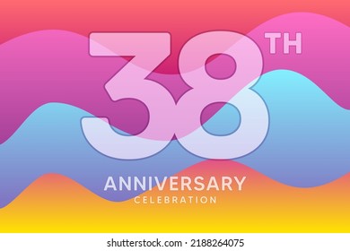 38 Year Anniversary Vector Template Design Stock Vector (Royalty Free ...