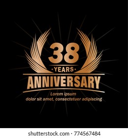 38 Years Design Template Anniversary Vector Stock Vector (Royalty Free ...