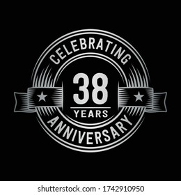 38 Years Logo Design Template 38th Stock Vector (Royalty Free ...