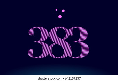 383 Number Digit Logo Pink Line Stock Vector (Royalty Free) 642157237 ...