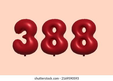 388 3d Number Balloon Made Realistic Stock Vector (Royalty Free ...