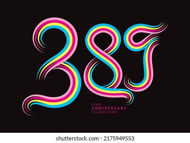 389 Number Design Vector Graphic T Stock Vector (Royalty Free ...