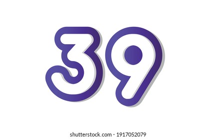 49 Cool Modern Purple 3d Number Stock Vector (Royalty Free) 1917052052