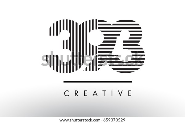 393 Black White Number Logo Design Stock Vector (Royalty Free ...