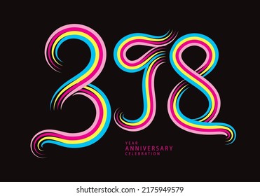 398 Number Design Vector Graphic T Stock Vector (Royalty Free ...