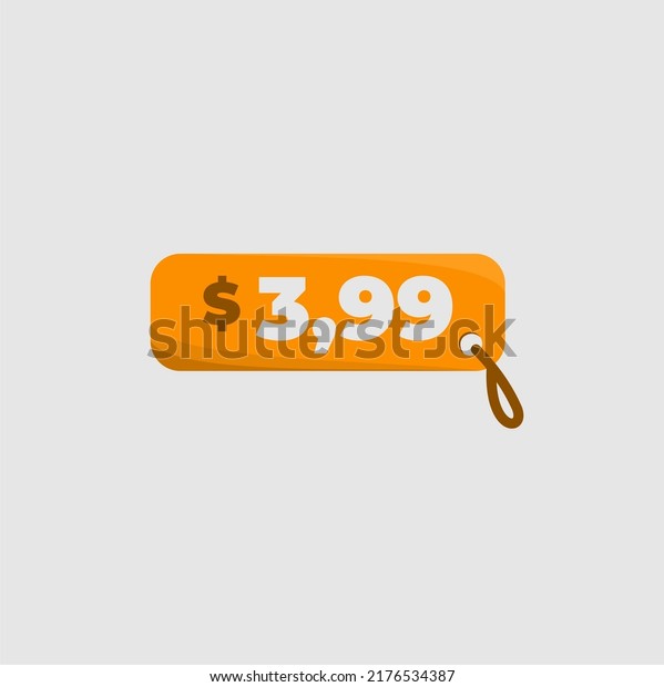 399 Price Tag Icon Vectorized Orange Stock Vector (Royalty Free ...